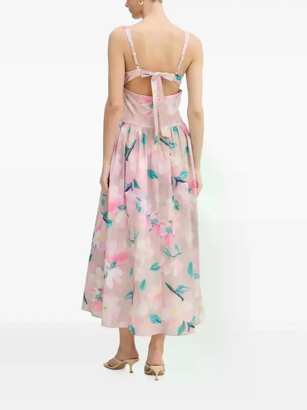 Bardot Cartia Floral-print Midi Dress - Pink