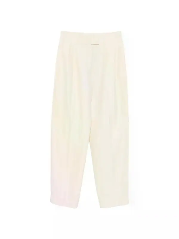 Liviana Conti Pleated Straight-leg Trousers - Neutrals