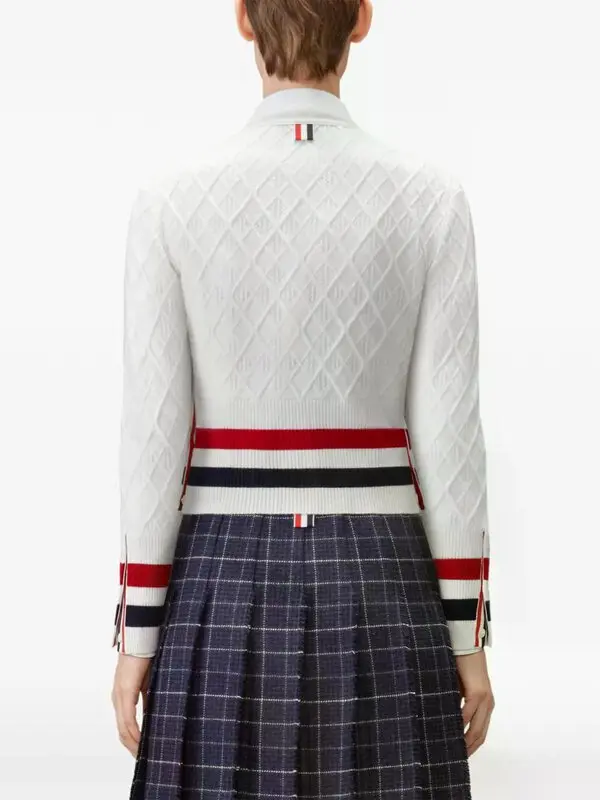 Thom Browne Argyle-pattern Cardigan
