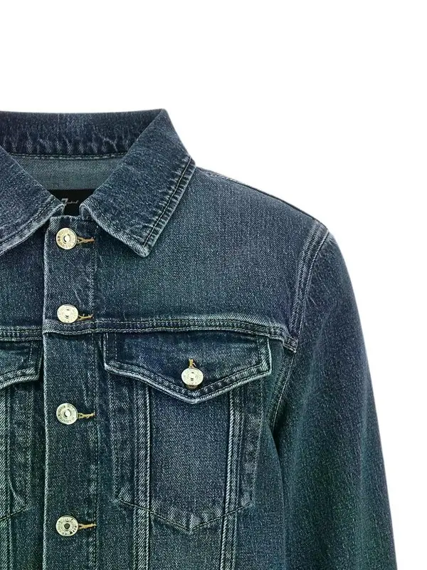7 For All Mankind Darted Shrunken Denim Jacket