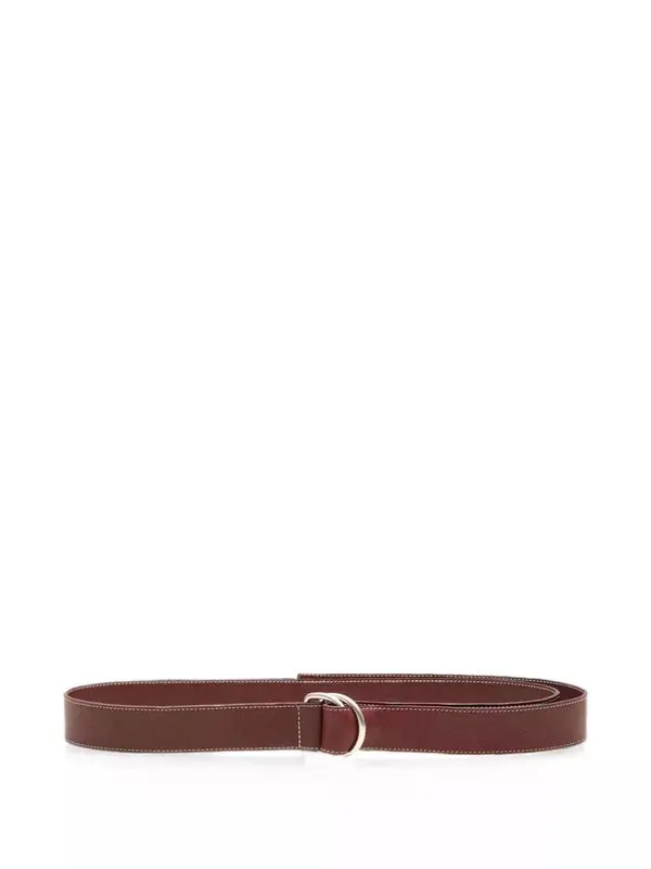 AMI Paris Double-buckle Leather Belt - Red