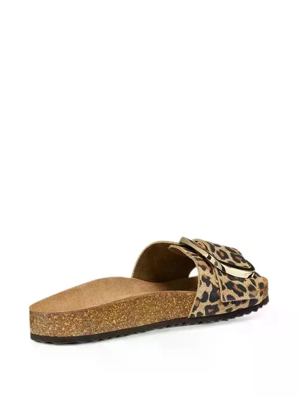 Geox Brionia R Leopard-print Buckle Slides