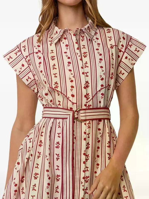 PALM. NOOSA Floral Print Belted Midi Dress