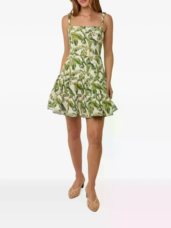 PALM. NOOSA Riviera Palm-print Tiered Dress