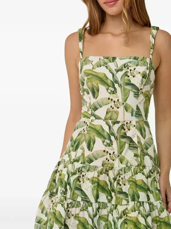 PALM. NOOSA Riviera Palm-print Tiered Dress