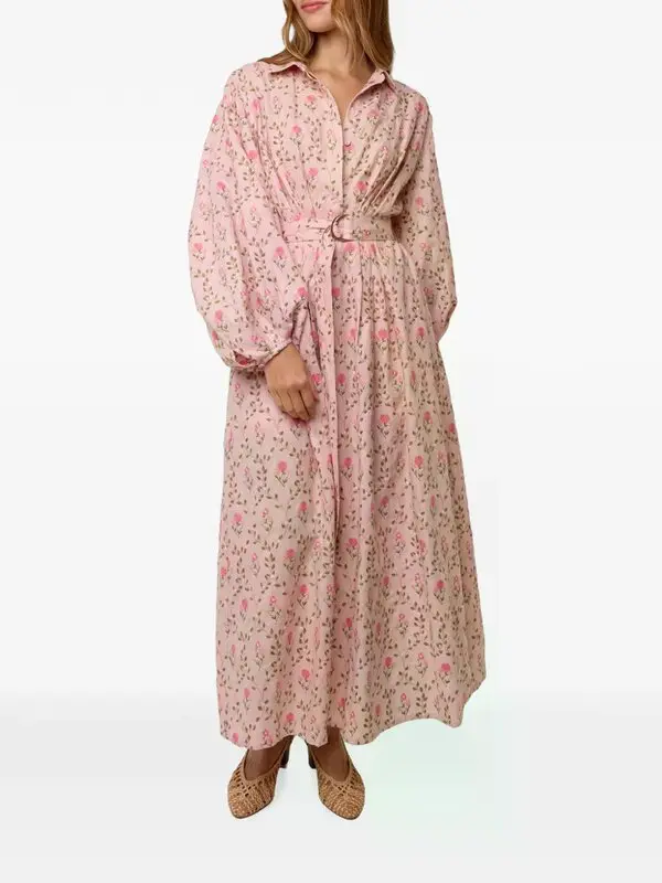 PALM. NOOSA Floral Print Belted Maxi Dress