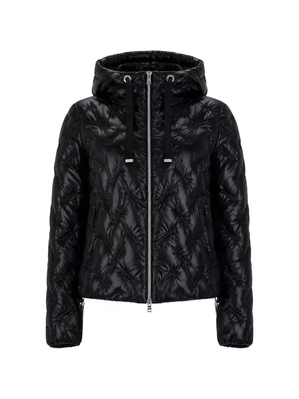 Herno Quilted Hooded Puffer Jacket - Black