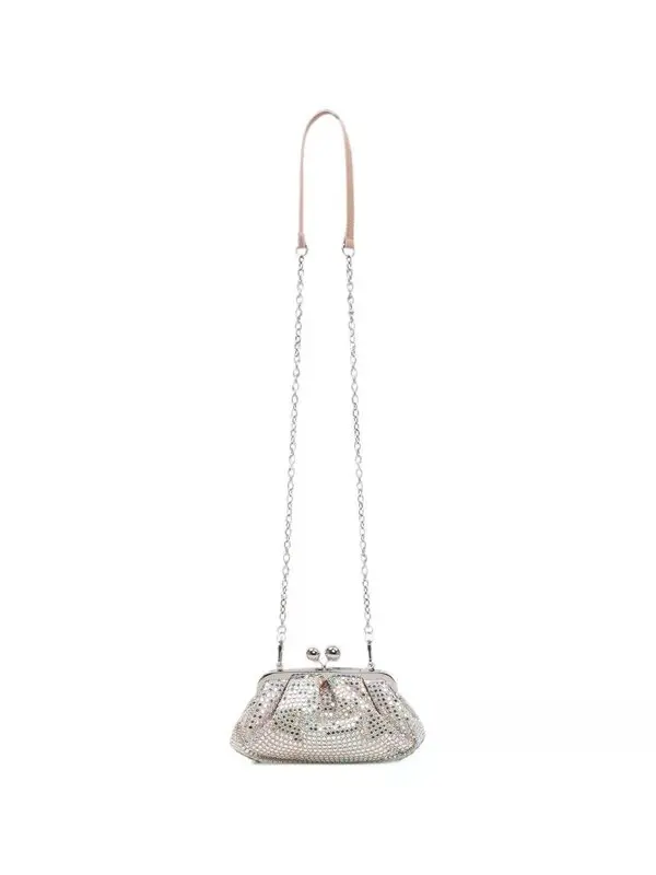 Max Mara Crystal-embellished Leather Clutch Bag