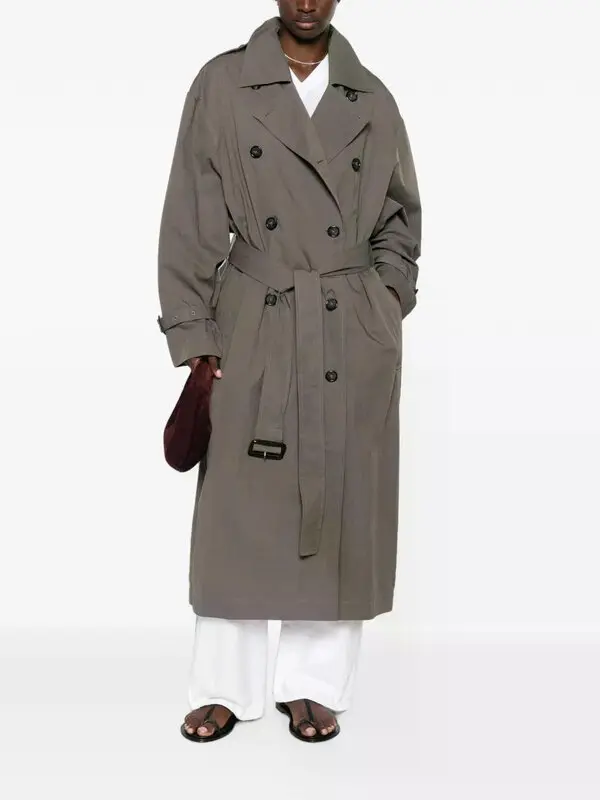TOTEME Crisp Double-breasted Belted Trench Coat