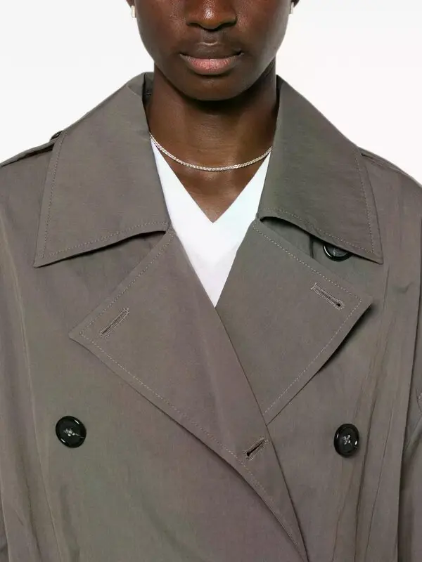 TOTEME Crisp Double-breasted Belted Trench Coat