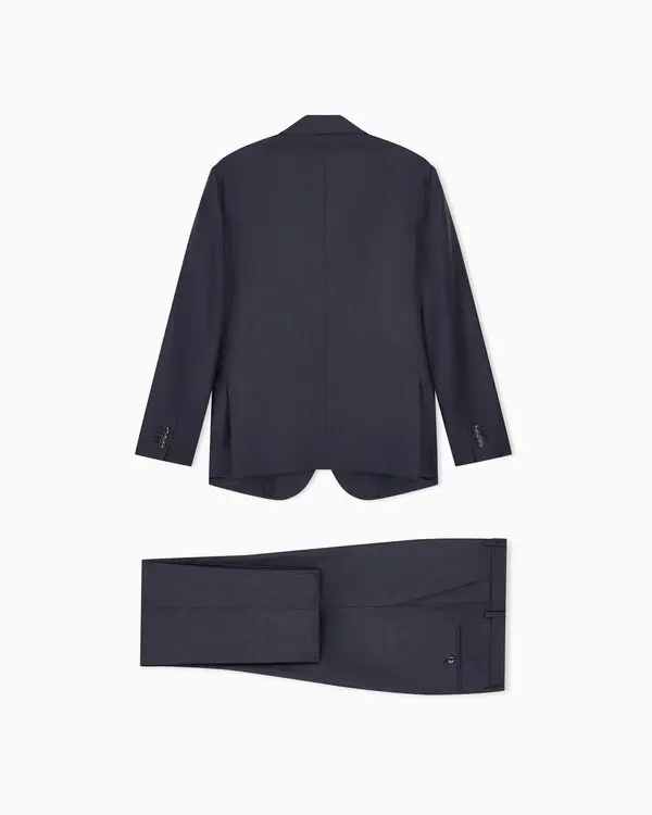 Giorgio Armani Single-breasted Suit Soho In Virgin Wool And Cashmere