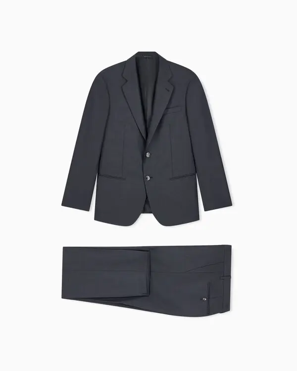 Giorgio Armani Single-breasted Suit Soho In Virgin Wool And Cashmere