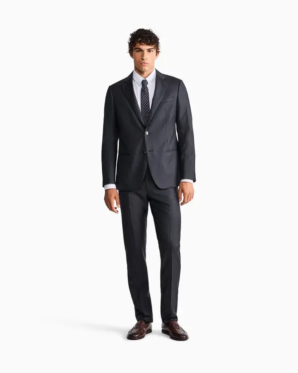 Giorgio Armani Single-breasted Suit Soho In Virgin Wool And Cashmere
