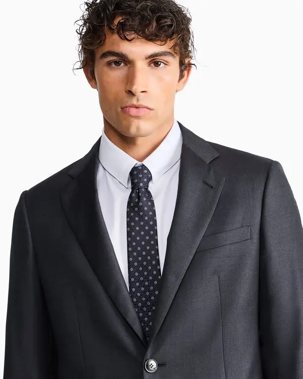 Giorgio Armani Single-breasted Suit Soho In Virgin Wool And Cashmere