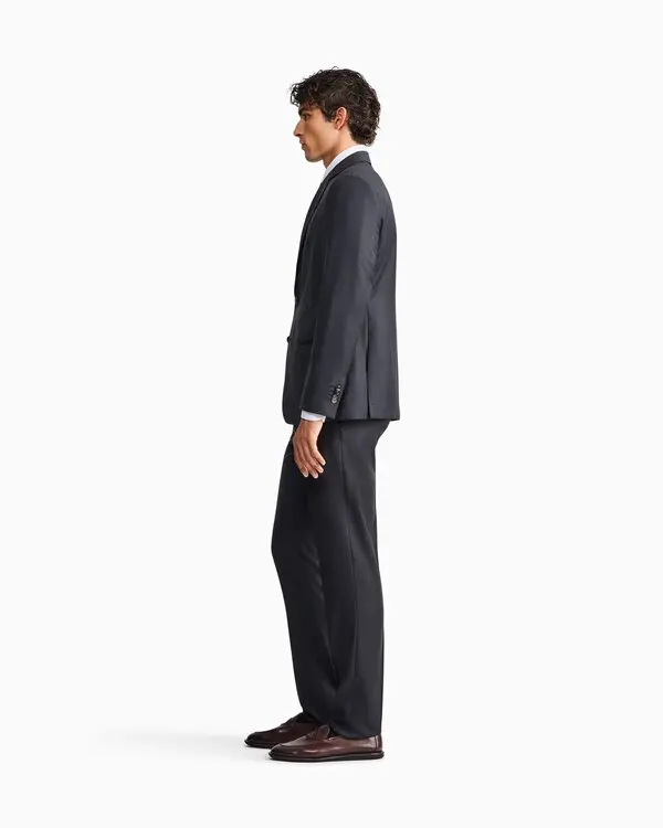 Giorgio Armani Single-breasted Suit Soho In Virgin Wool And Cashmere