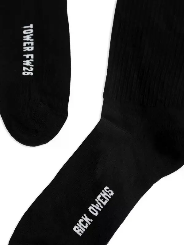Rick Owens Tower Glitter-effect Socks