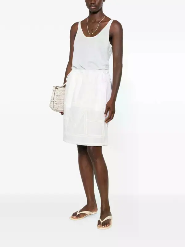 TOTEME Monogram Cotton Mini Skirt