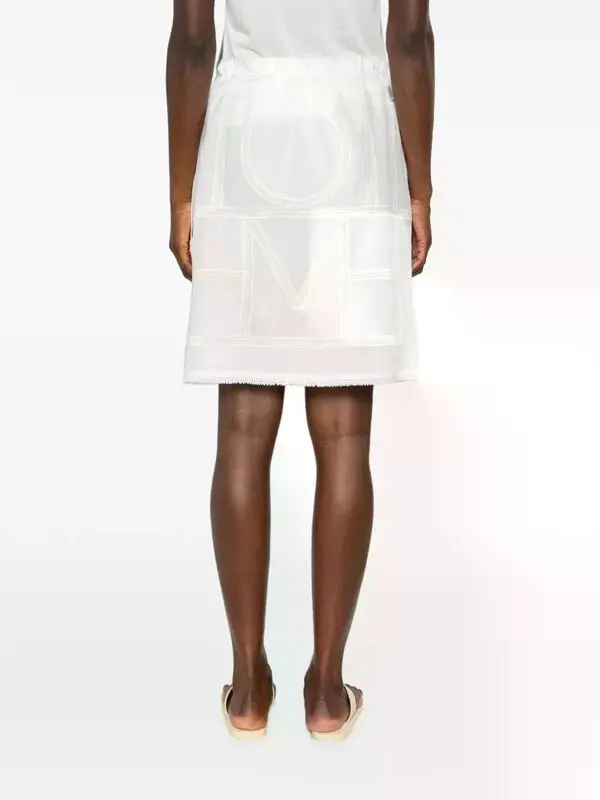 TOTEME Monogram Cotton Mini Skirt