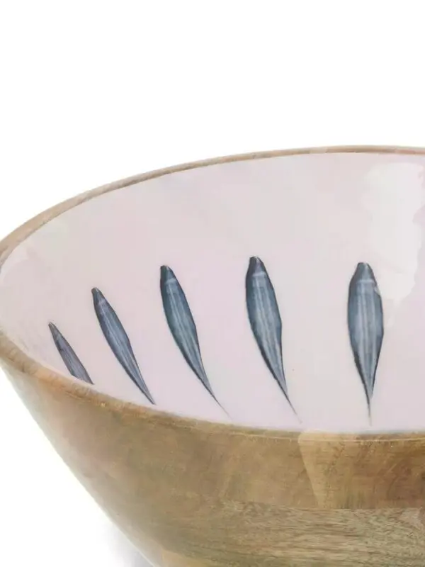 J-LINE Fish-print Wooden Bowl
