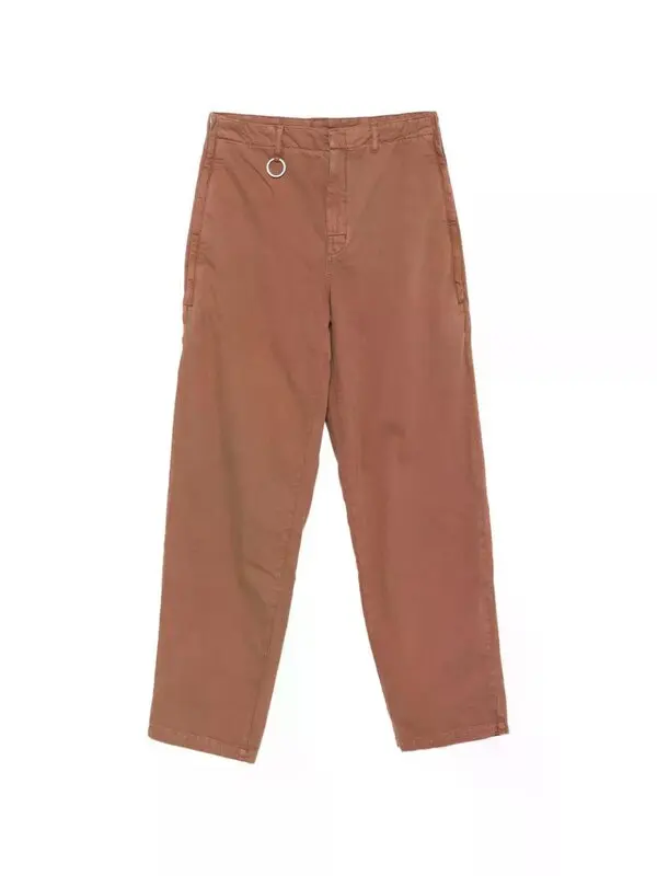 Études Studio Zip-detail Chino Trousers - Brown