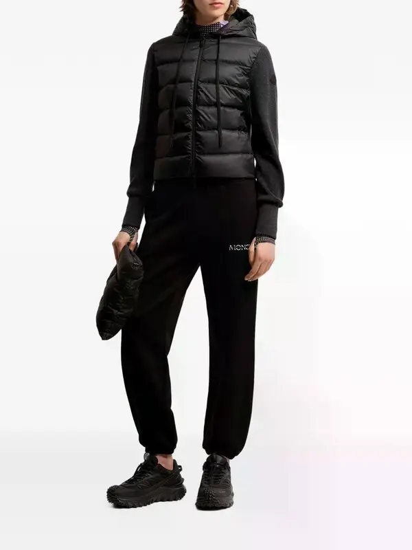 Moncler Quilted-panel Hooded Cardigan