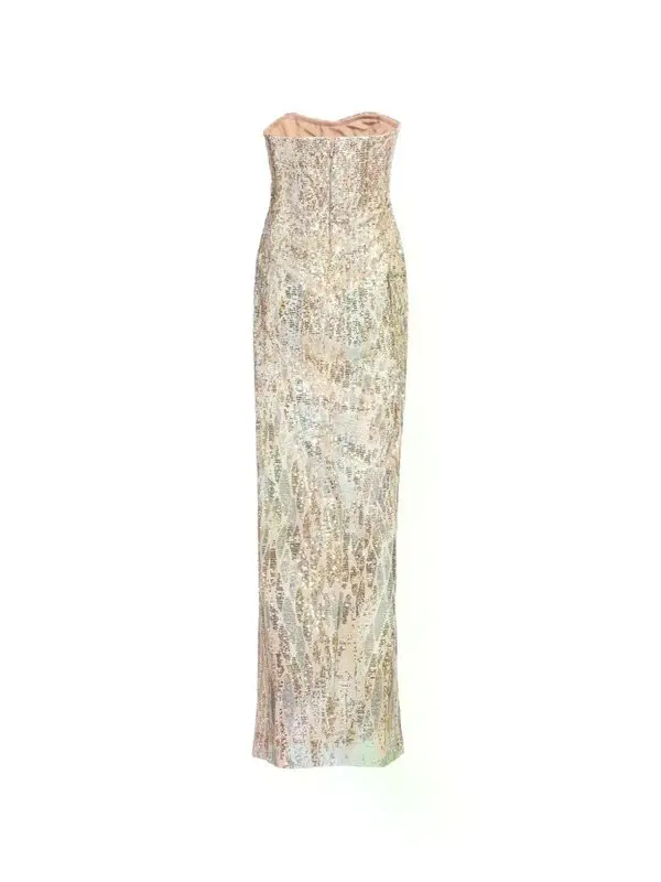 Elie Saab Sequin-embroidered Strapless Maxi Dress