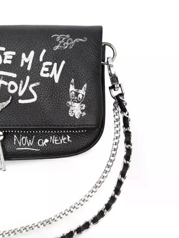 Zadig&Voltaire Mini Rock Graffiti-print Clutch Bag