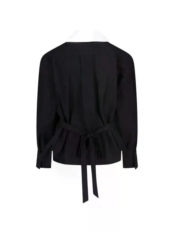 Attico Long Sleeve Shirt With Tie Detail