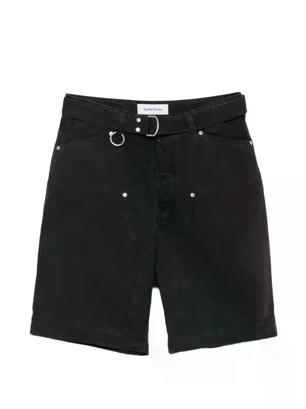 Études Studio Belted Carpenter Shorts - Black
