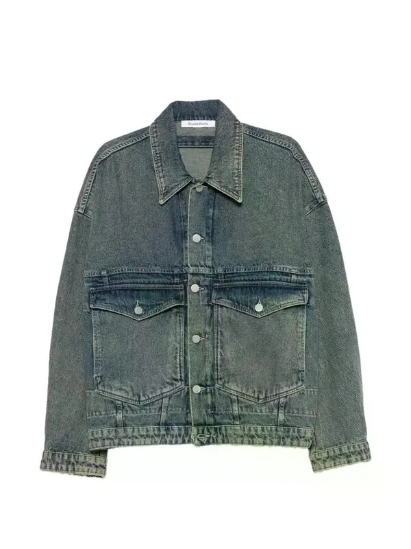 Études Studio Distressed Denim Jacket With Frayed Detailing - Blue