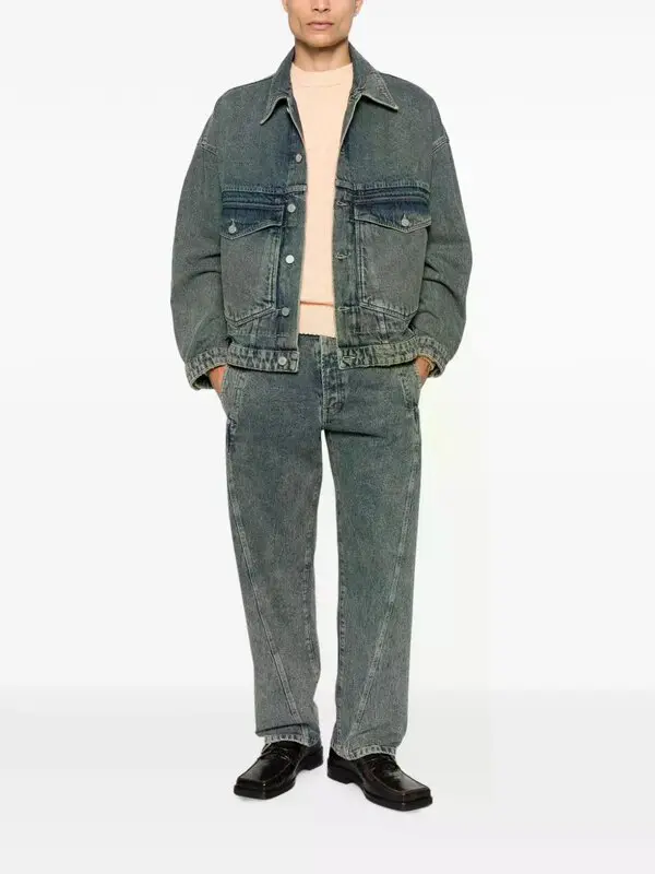 Études Studio Distressed Denim Jacket With Frayed Detailing