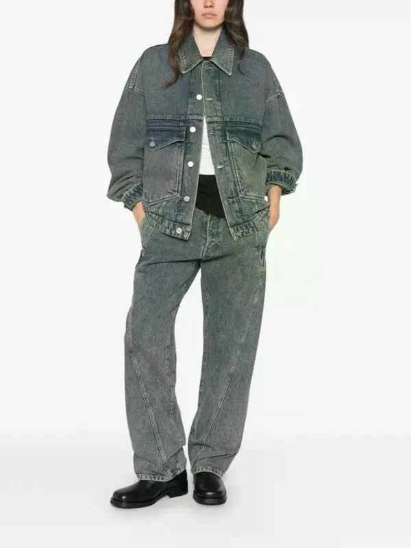 Études Studio Distressed Denim Jacket With Frayed Detailing