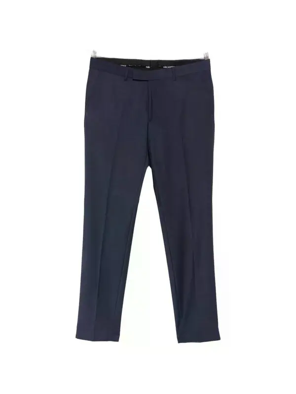 Karl Lagerfeld Belt-loop Pressed-crease Trousers