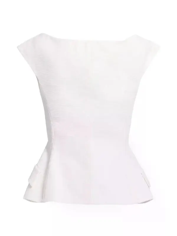 Elie Saab Double-breasted Piqué Blouse