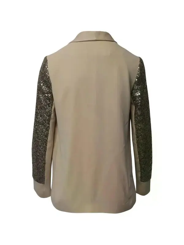 Maje Sequin Sleeve Shawl Blazer