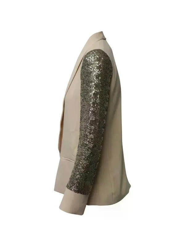 Maje Sequin Sleeve Shawl Blazer