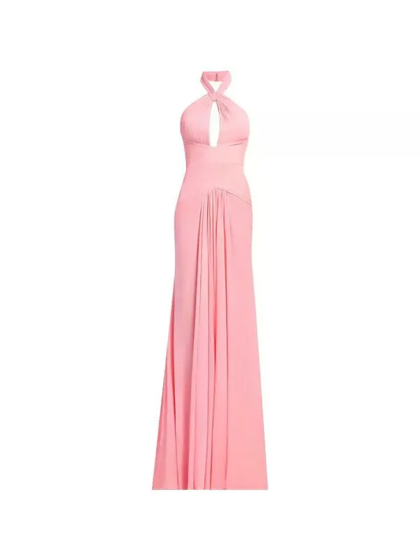 Elie Saab Draped Halter-neck Maxi Dress - Pink