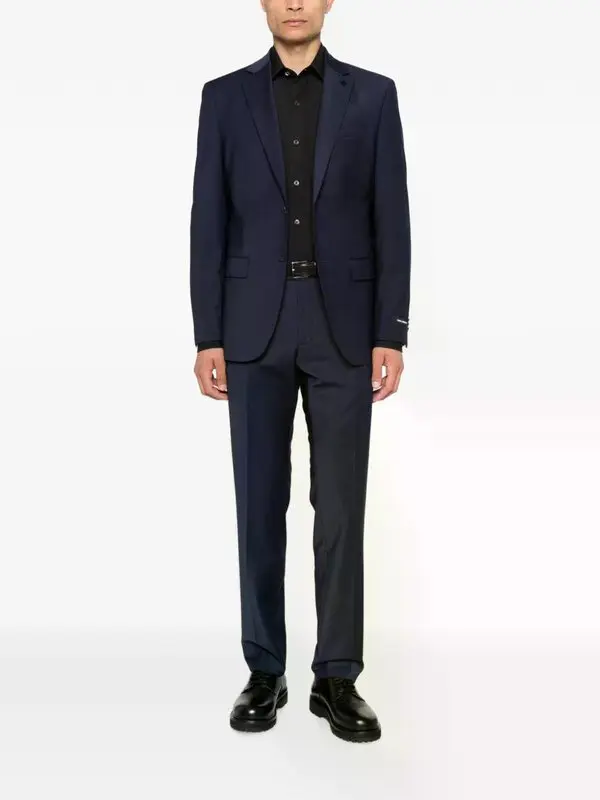Karl Lagerfeld Single-breasted Buttoned Blazer - Blue