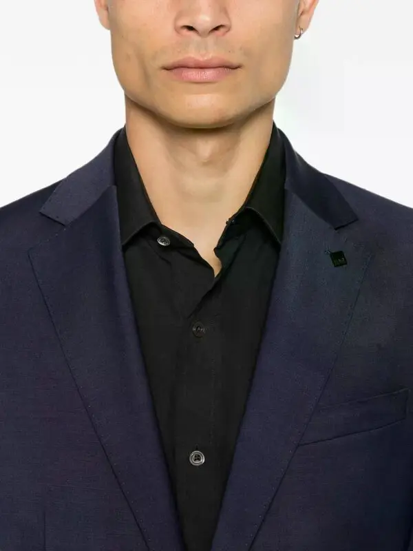 Karl Lagerfeld Single-breasted Buttoned Blazer - Blue