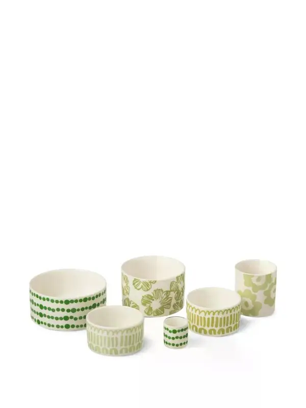 J-LINE Patterned Ceramic Appetizer Set