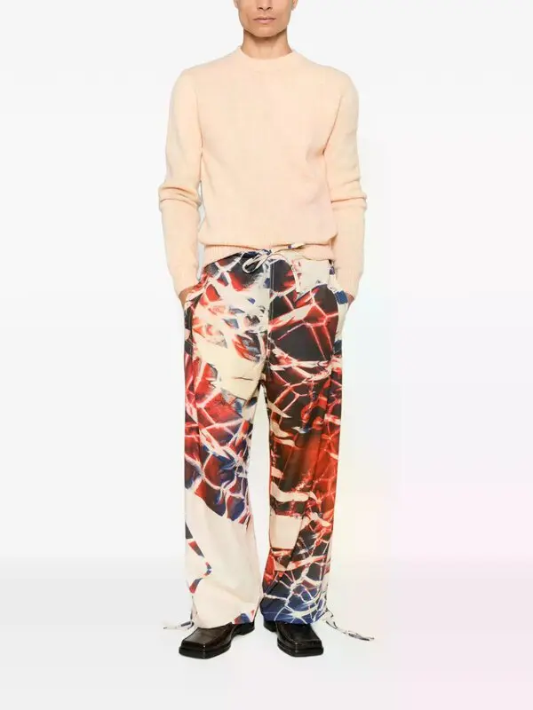 Études Studio Abstract Print Wide-leg Trousers - Red
