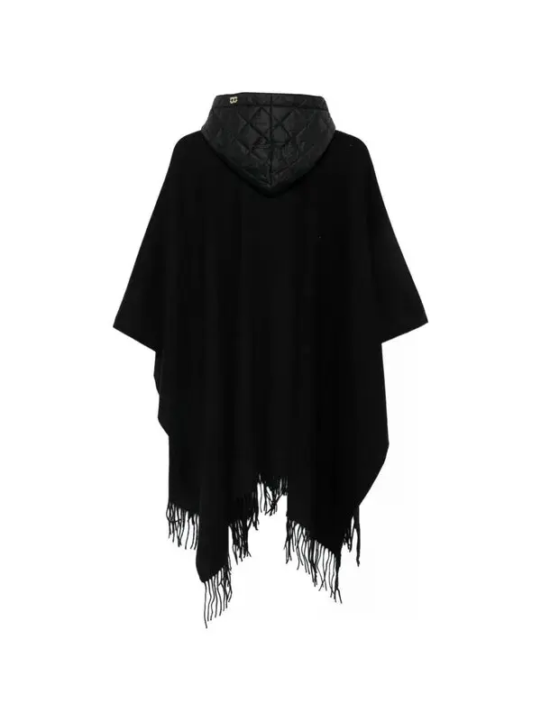 BLUGIRL Quilted Hood Fringed Cape