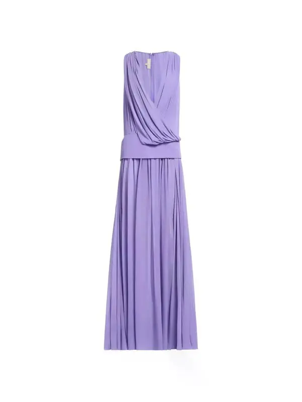 Elie Saab Draped Silk Maxi Dress