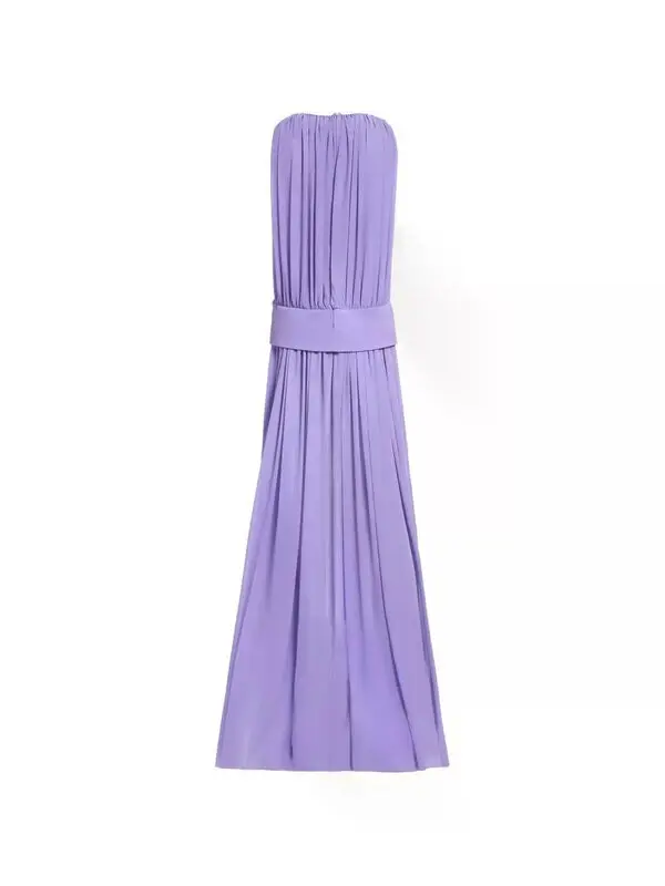 Elie Saab Draped Silk Maxi Dress