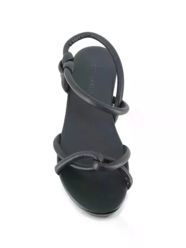DEL CARLO Knot-detail Slingback Sandals - Black