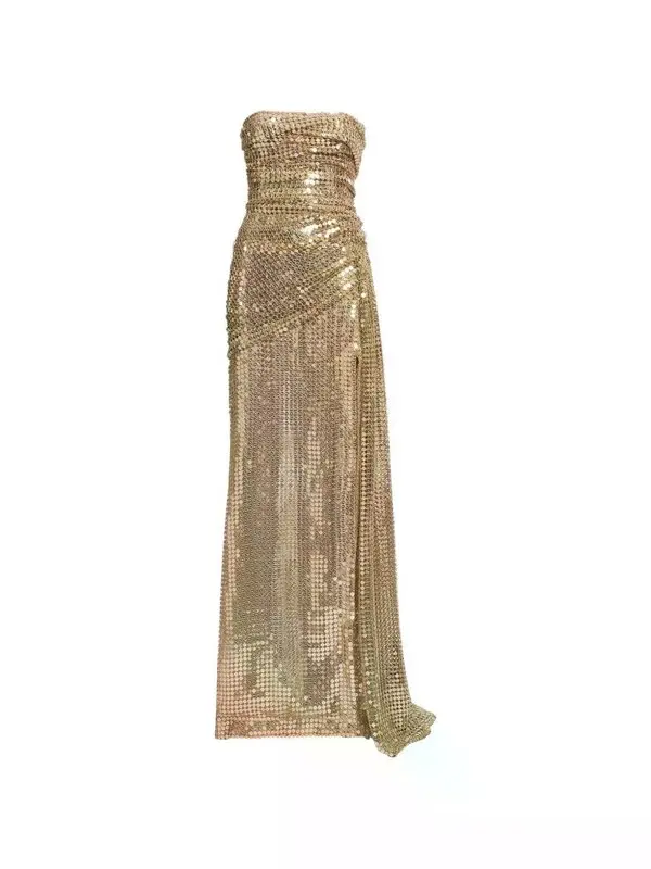 Elie Saab Sequin-embellished Strapless Maxi Dress