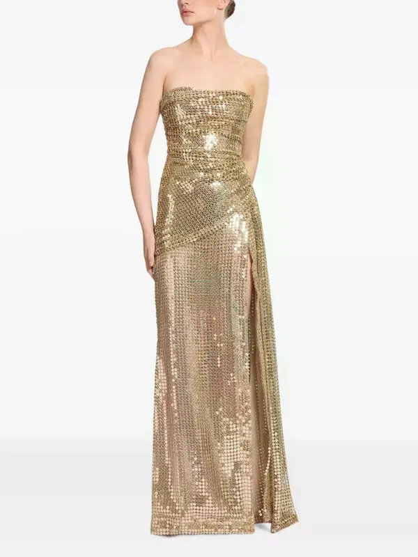 Elie Saab Sequin-embellished Strapless Maxi Dress