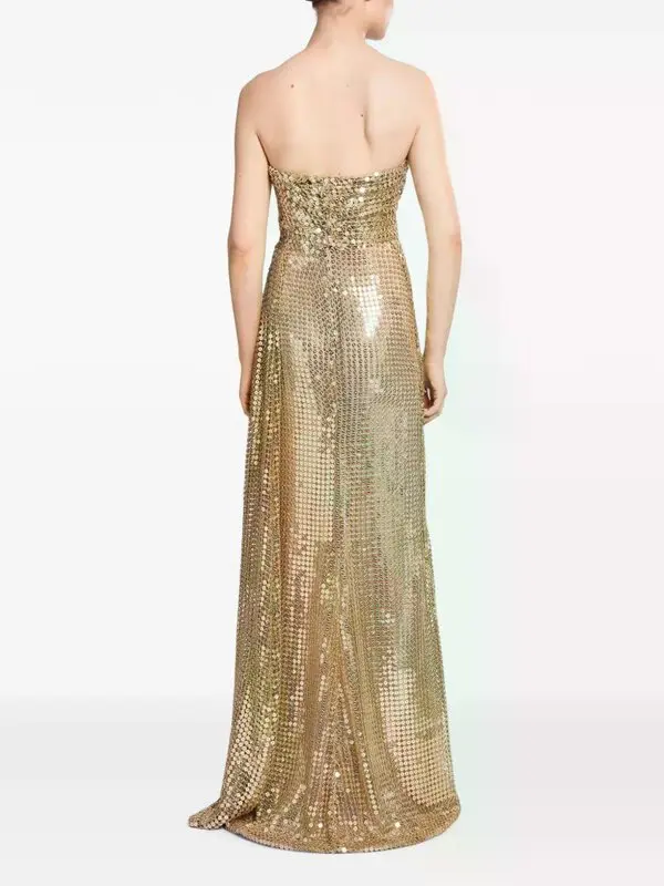 Elie Saab Sequin-embellished Strapless Maxi Dress