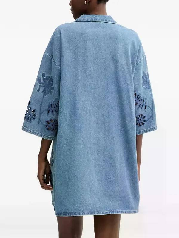 Munthe Bellar Embroidered Cut-out Mini Dress