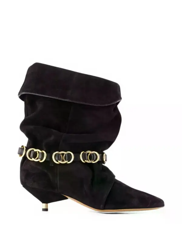 Isabel Marant Étoile Edrik Ring-embellished Ankle Boots - Black